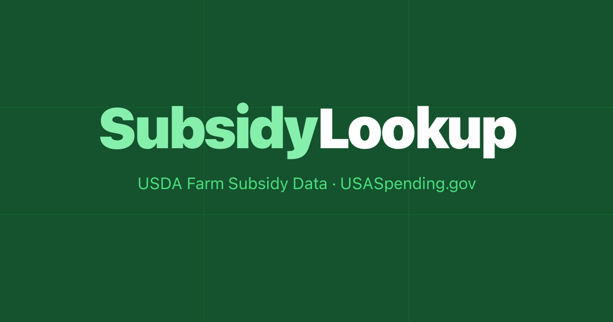 SubsidyLookup — USDA Farm Subsidy Database